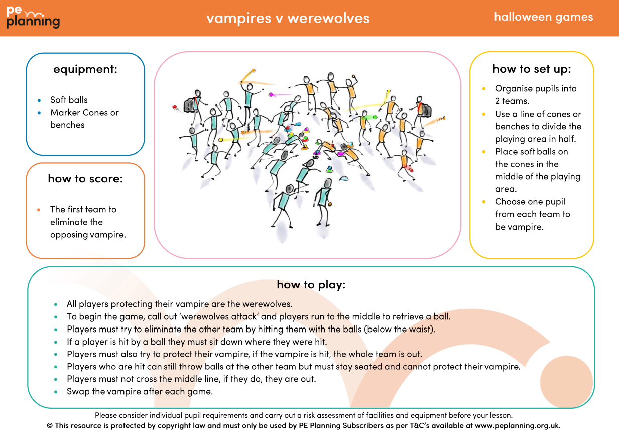Incorporating Halloween into KS2 PE Lesson Plans